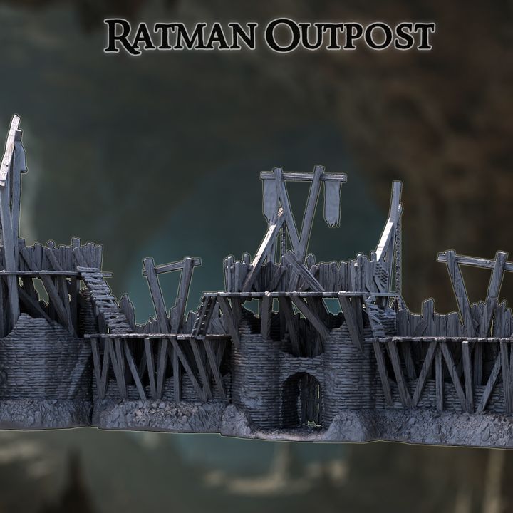 3D Printable Ratman Outpost- Tabletop Terrain - 28 MM by MiniatureLand